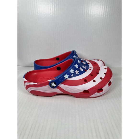 CROCS | Shoes | Size 1 Mens Crocs Classic American Flag Clog 2597490h ...